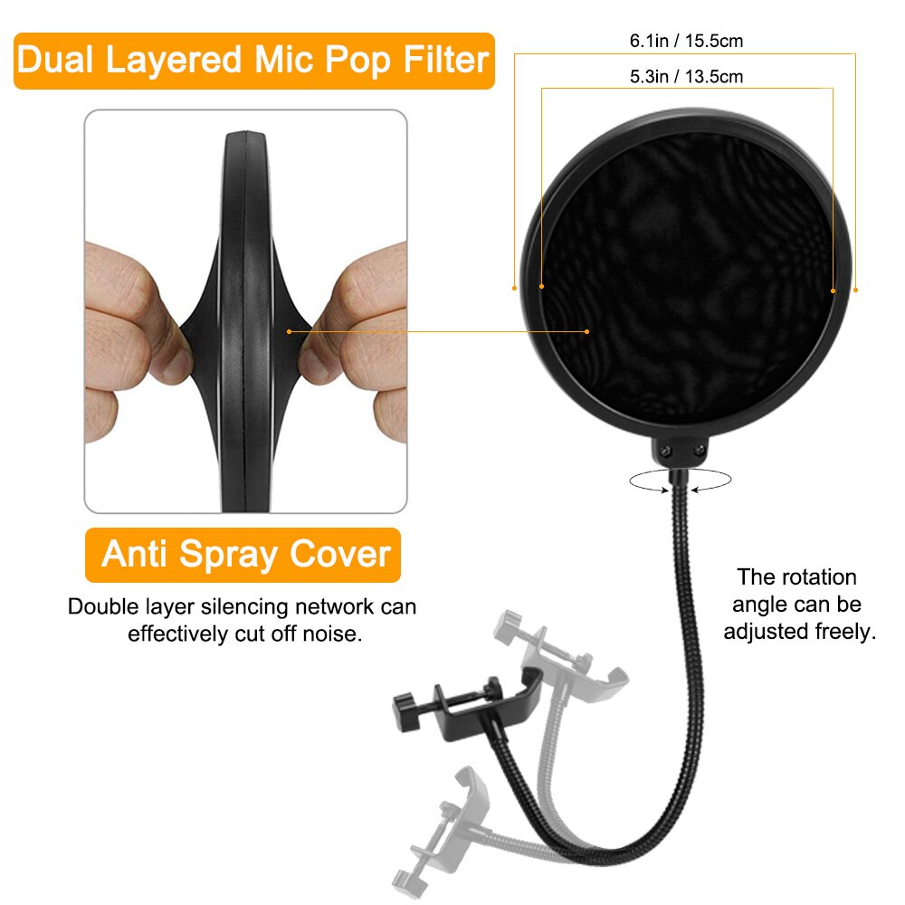 Pop Filter Microphone For Blue Yeti And Bm 800 Mic... – Grandado