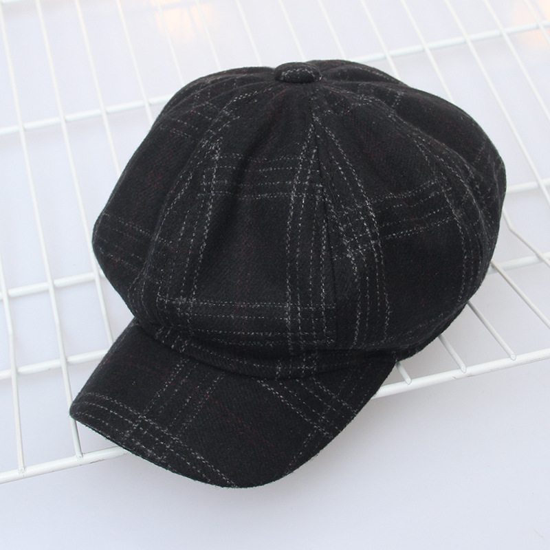 Female Beret Retro Art Octagonal Female Hat Autumn... – Grandado