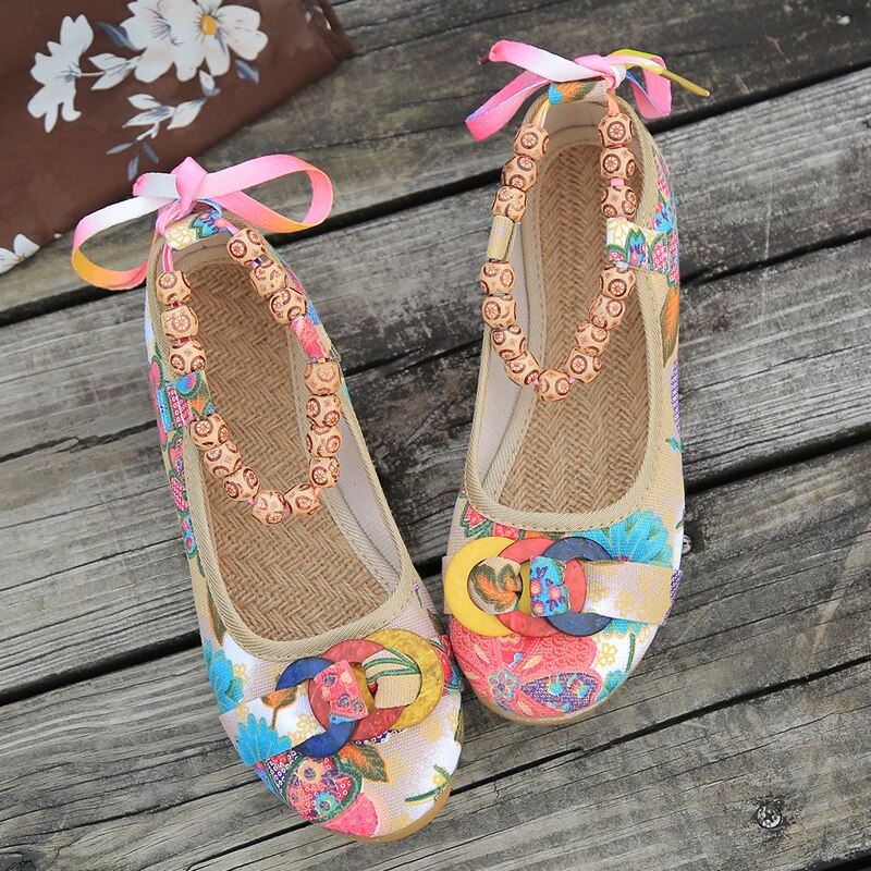 AARDIMI Handmade Cotton Fabric Casual Flats Shoes ... – Grandado