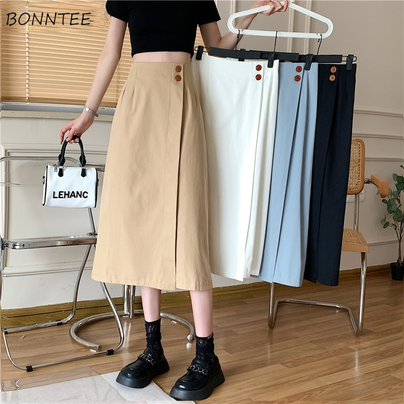 Skirts Women Mid-calf All-match Ins Cosy French St... – Vicedeal