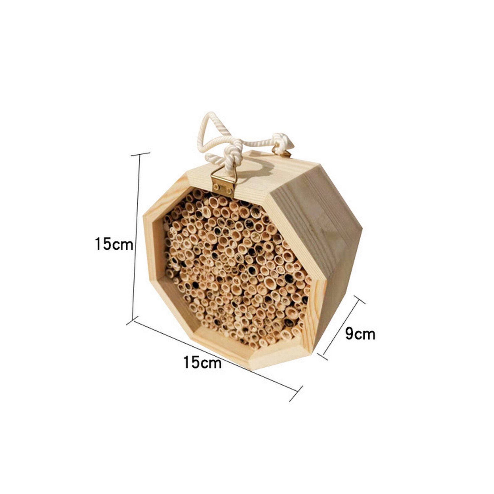 Octagonal Shape Bee Hive Wooden Insect Hotel Carpe... – Grandado