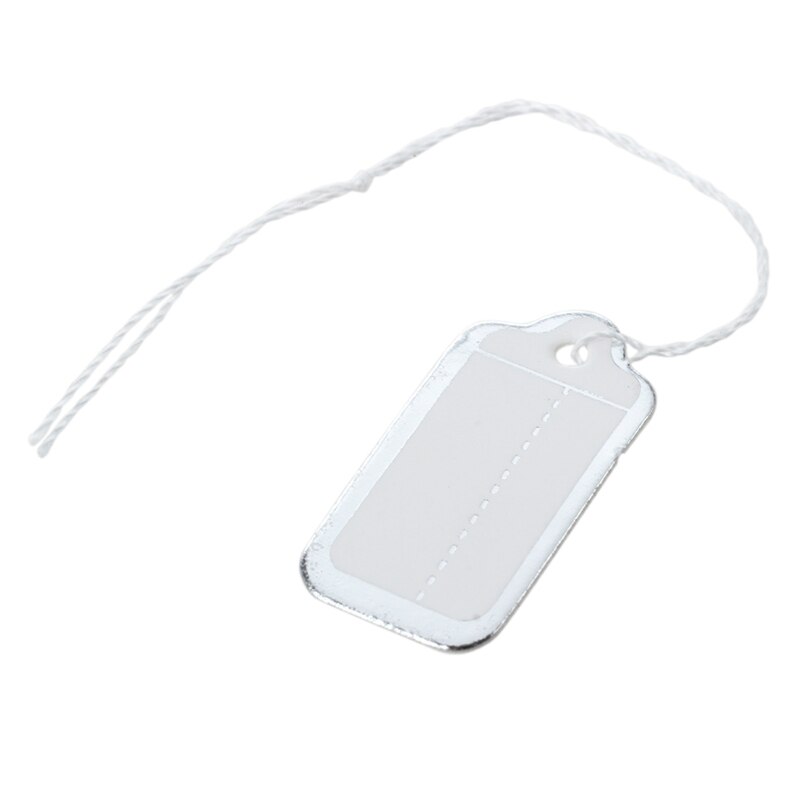 200 X 26X13MM Paper price tags with silver edge – Grandado