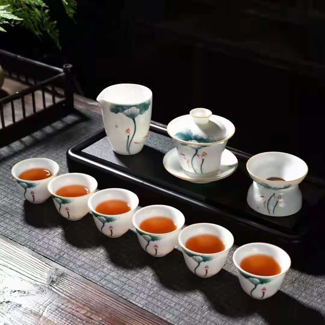 Kung Fu Tea Set Home Living Room Ceramic Light Lux... – Grandado