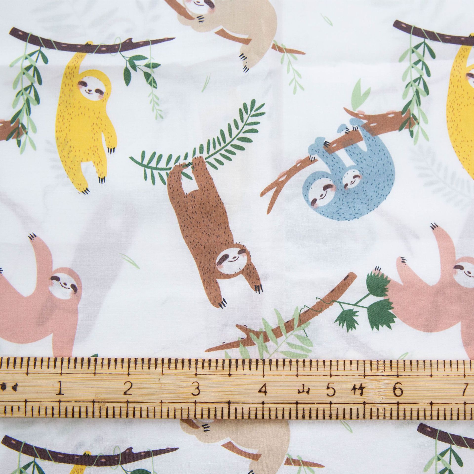 140Cm Breed Cartoon Luiaard Bedrukte Katoenen Stof... – Grandado