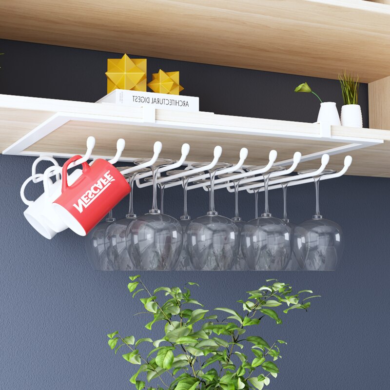 Goblet rack nail-free hanging wine rack glass rack... – Vicedeal