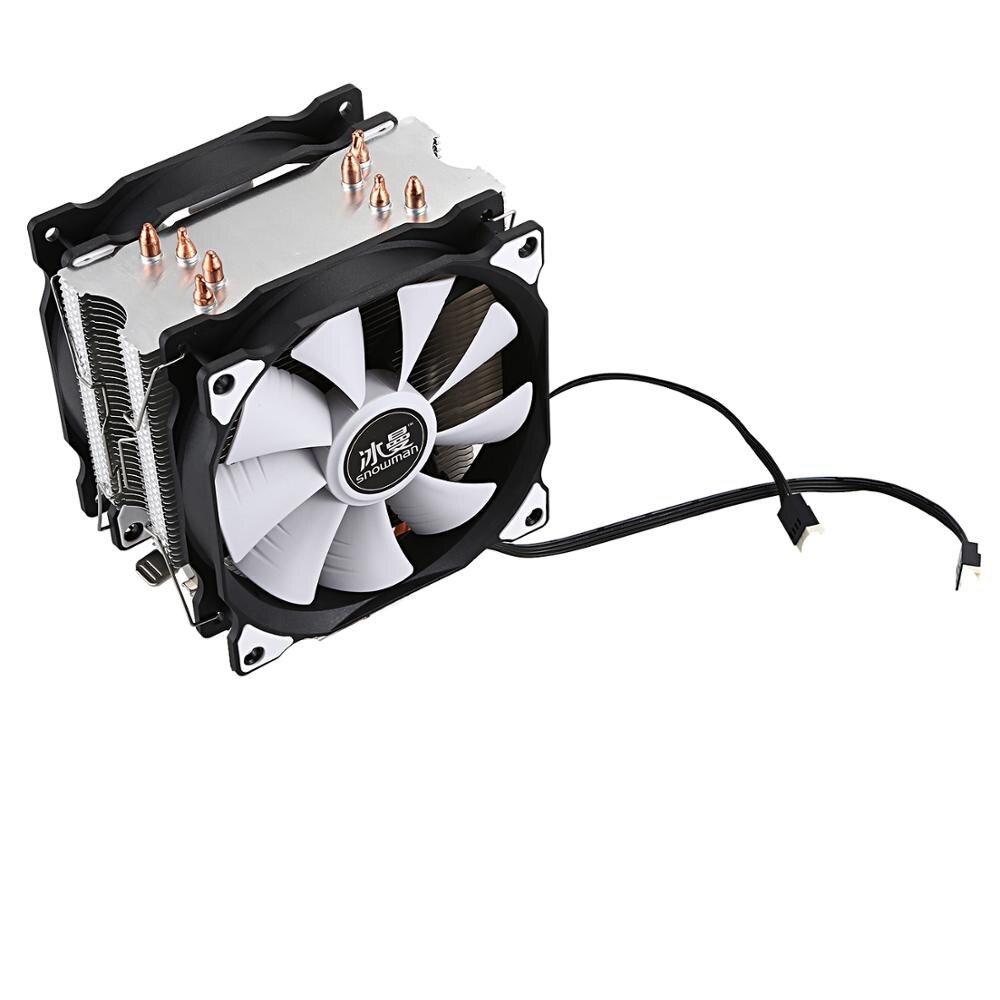 SNOWMAN CPU Cooler Master 4 Pure Copper Heat-pipes... – Grandado