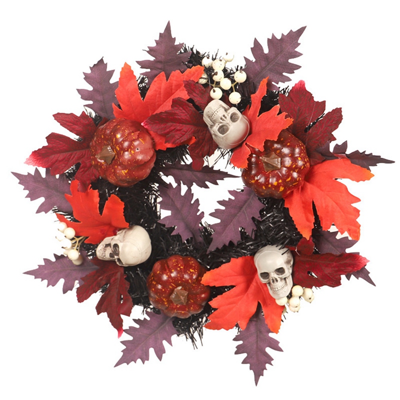 35Cm Halloween Krans Esdoornblad Guirlande Pompoen... – Vicedeal