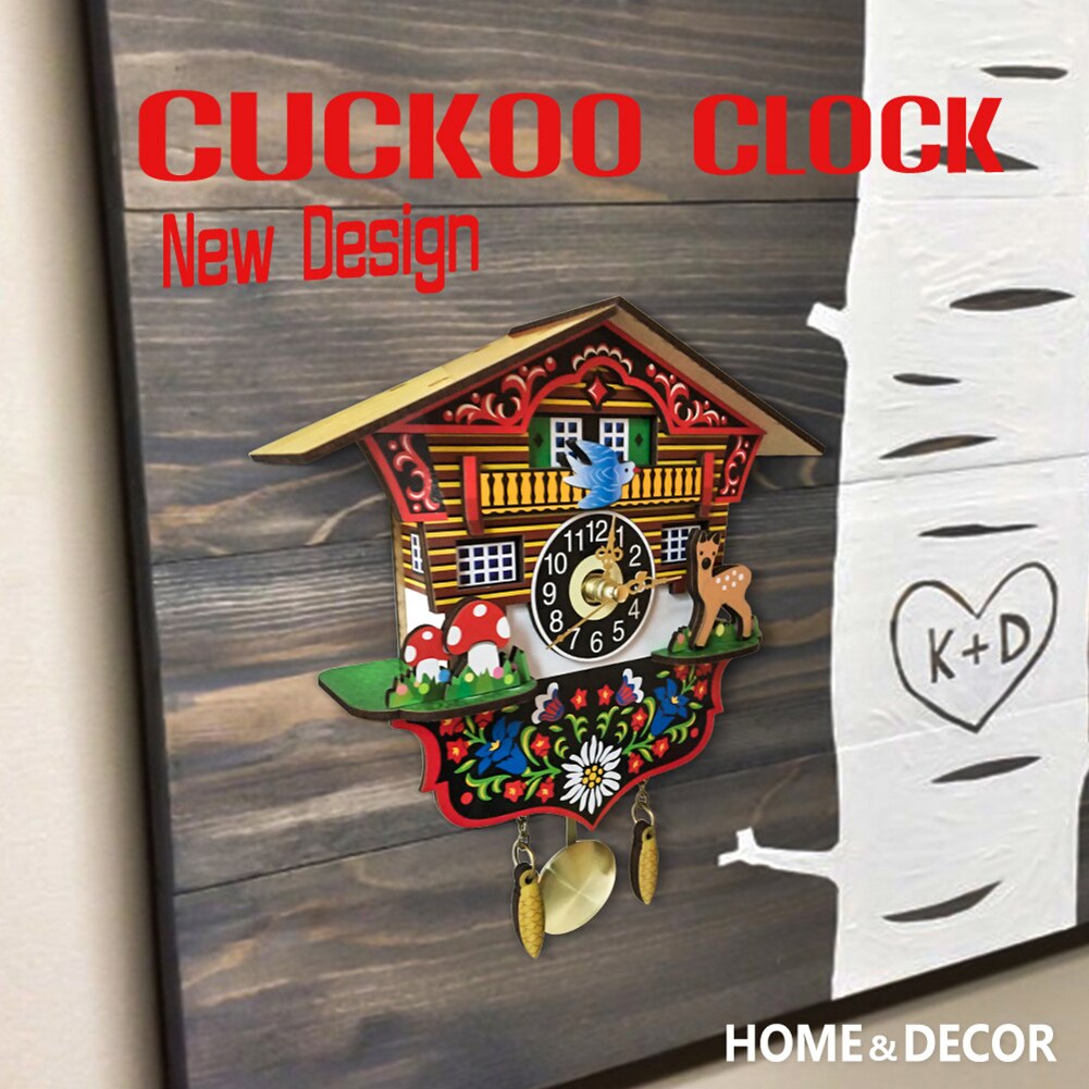 3D Cartoon Cuckoo Wall Hanging Swing Quartz Clock ... – Grandado