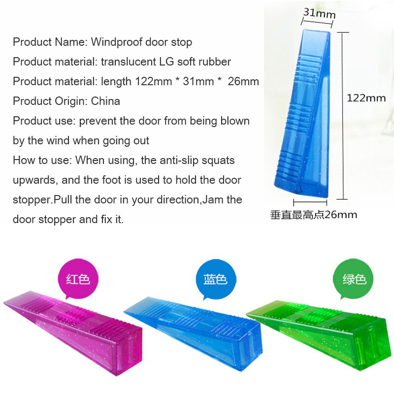 Silicone Door Draft Stopper Wedge Block Guard Wind... – Vicedeal