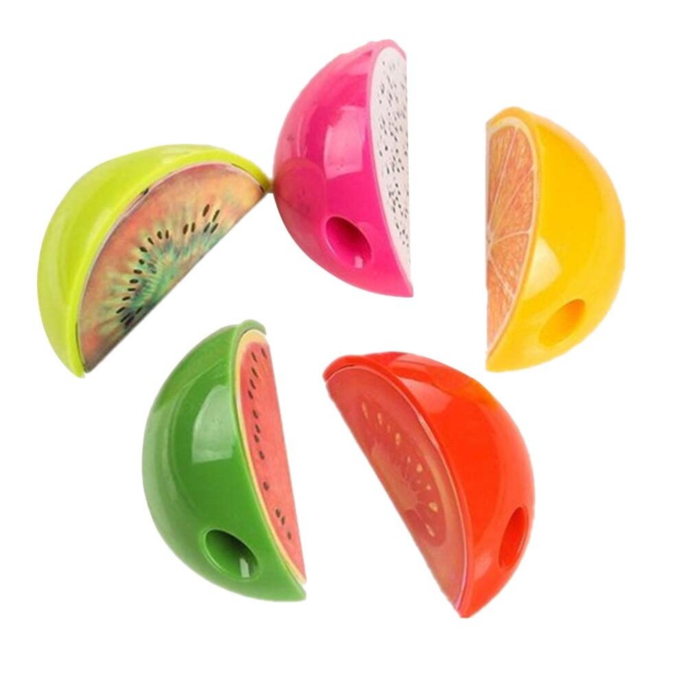 5pcs Plastic Fruit Sharpener Pencil Sharpener Stud... – Vicedeal