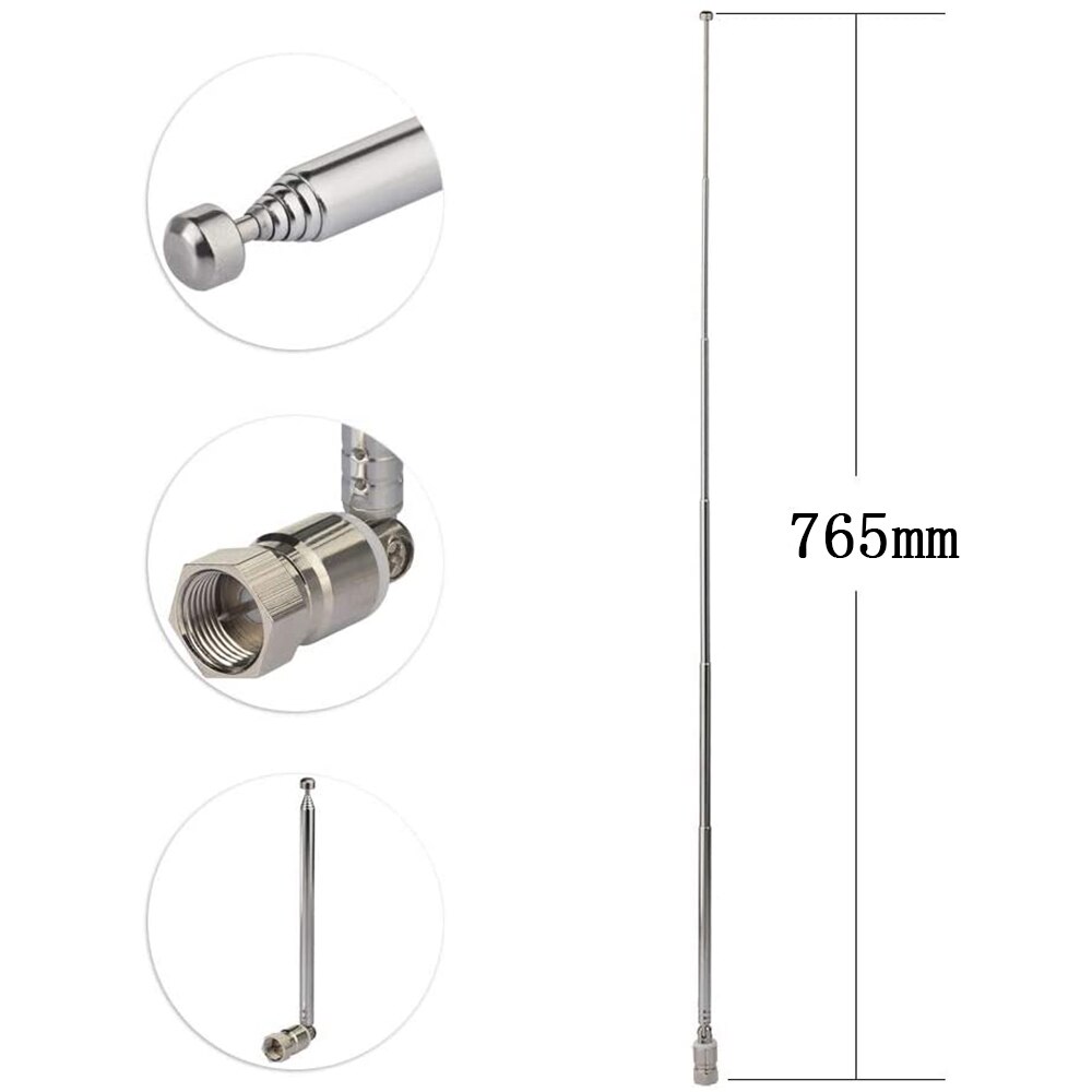 Fm Telescopische Antenne 75 Unbal F Type Connector... – Vicedeal