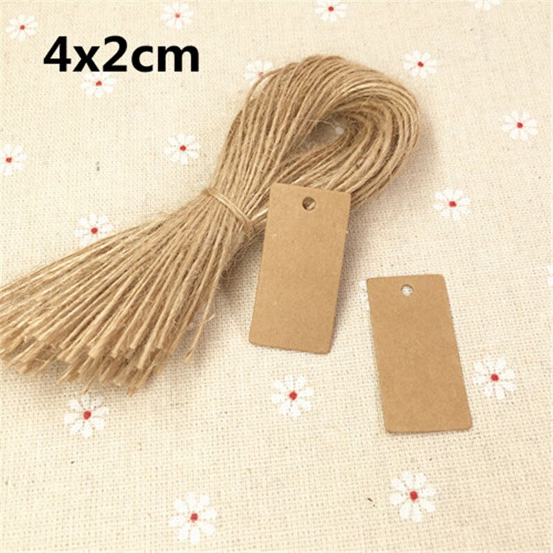 100Pcs/Lot Rectangle Square Shaped Hanging Kraft P... – Vicedeal