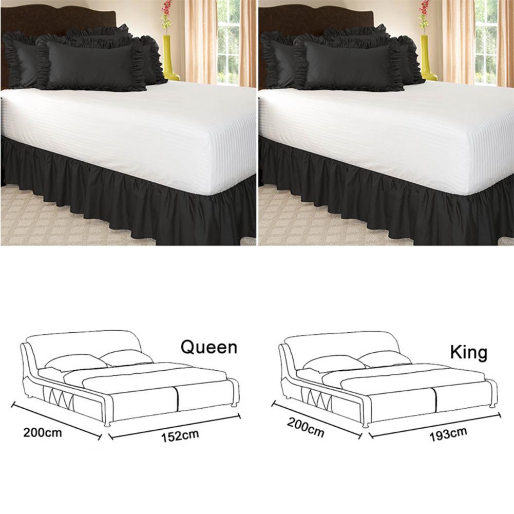 Pure Kleur Hotel Queen Size Bed Rok Wit Bed Shirts... – Grandado