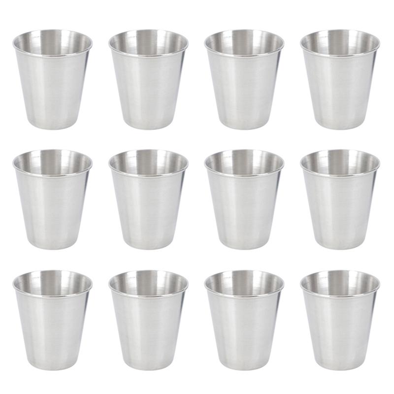 12pcs Liquor Cup Stainless Steel Shot Cups Portabl... – Vicedeal