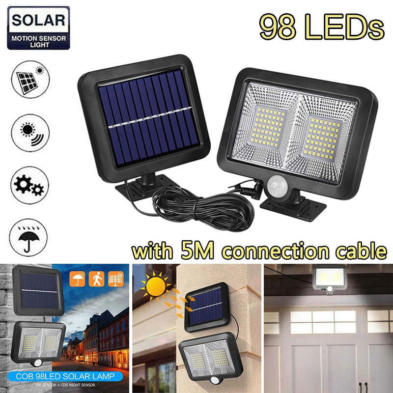 128 COB LED Solar Powered Lights Outdoor Powered M... – Vicedeal