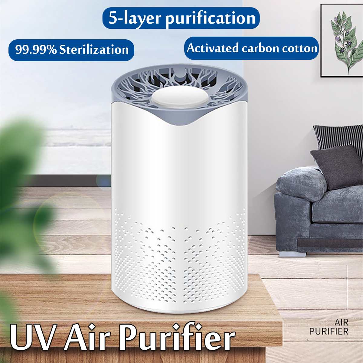 Air Purifier Home Air Sanitizer Bactericidal Five ... – Vicedeal