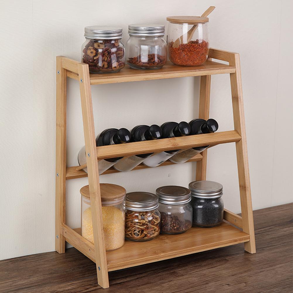 Spice Rack Organizer 3 Tier Kitchen Cabinet Bamboo... – Grandado