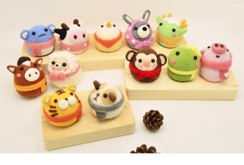 1Pcs Cute Animal Pets Needle Wool Felt kits Handma... – Grandado