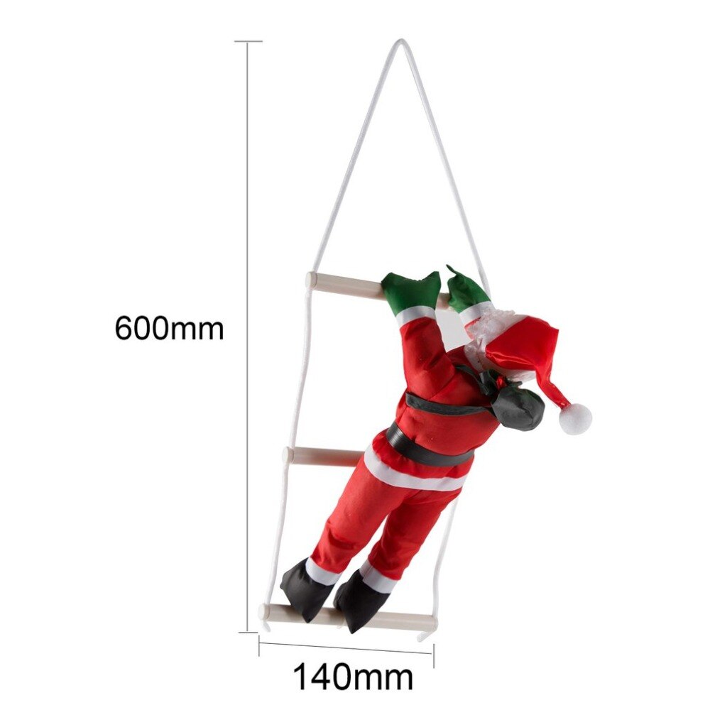Santa Claus Climbing Stairs Christmas Tree Decorat... – Grandado