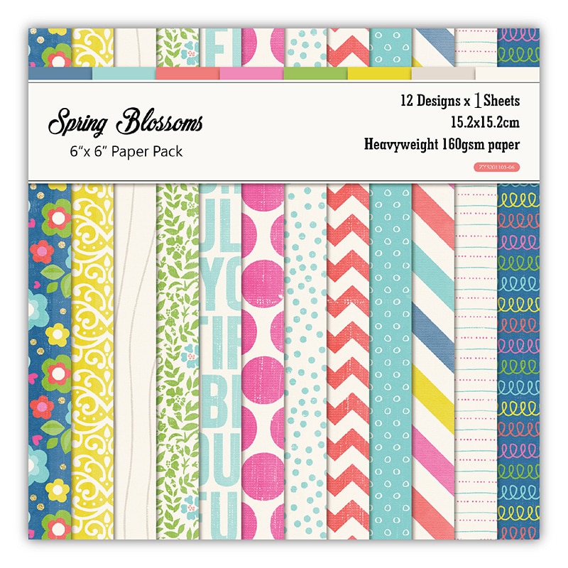 KLJUYP 12 Sheets Spring Blossoms Scrapbooking Pads... – Grandado