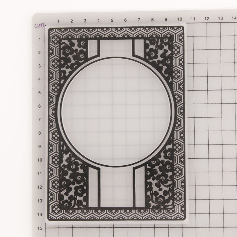 Round Plastic Embossing Folder Stencil Template DI... – Grandado
