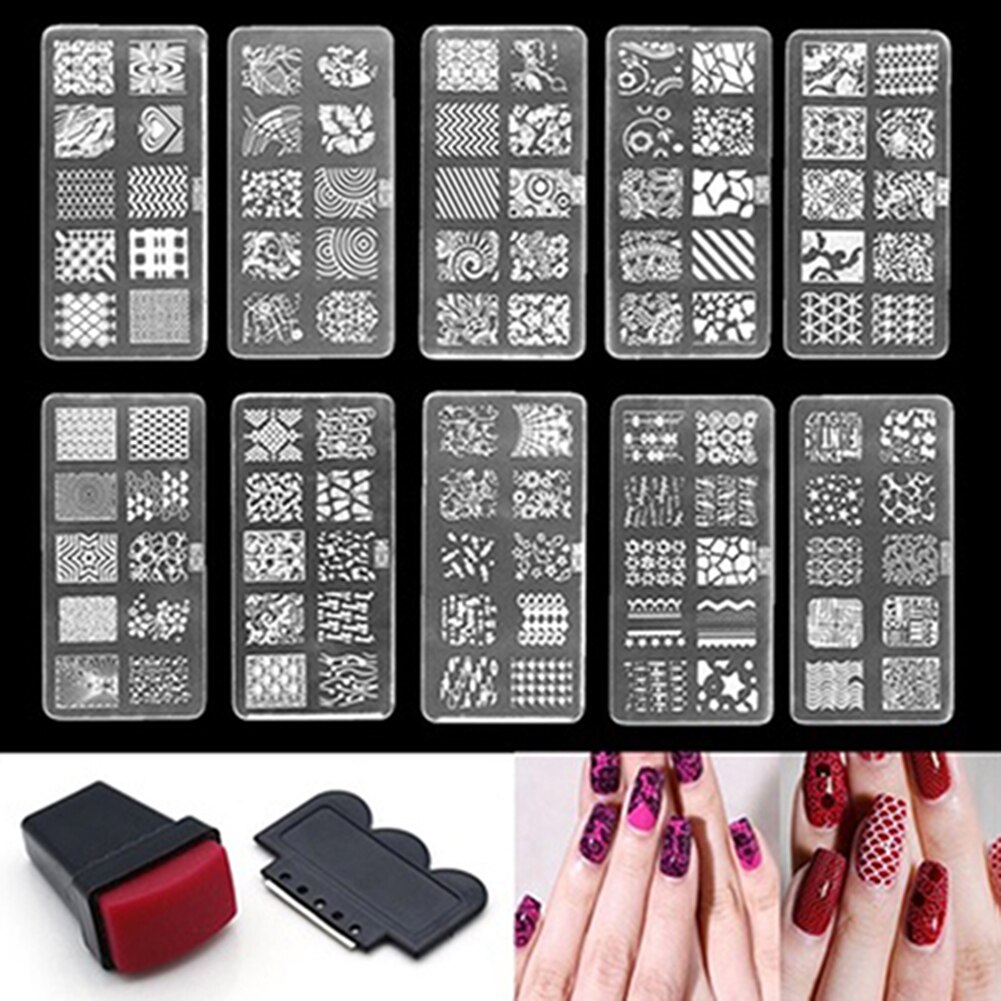 Nail Stamping Art Stamp Printing Stencil Template ... – Grandado