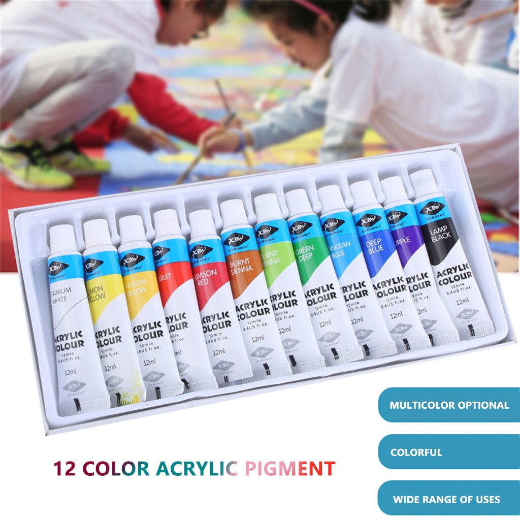 12Pcs /set Acrylic Paint Set DIY Artist Draw Paint... – Vicedeal