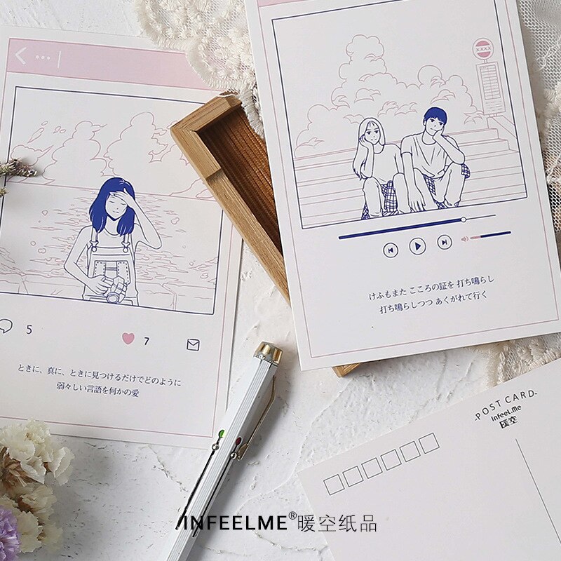 30 Sheets/Set Couple Girlfriend Daily Life Postcar... – Vicedeal
