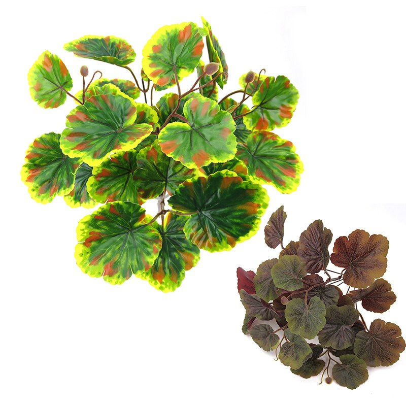 Artificial Silk Begonia Leaves Branch Real Touch H... – Grandado