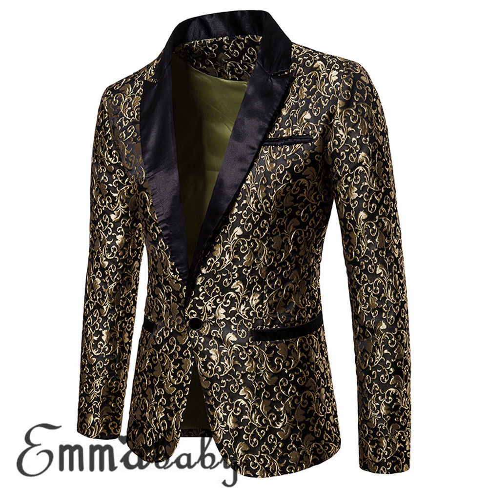 Men Luxury Blazer Slim Fit Formal One Button Suit ... – Grandado