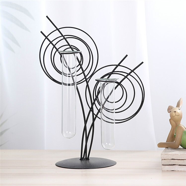 Transparent Glass Green Plant Test Tube Flower Arr... – Grandado