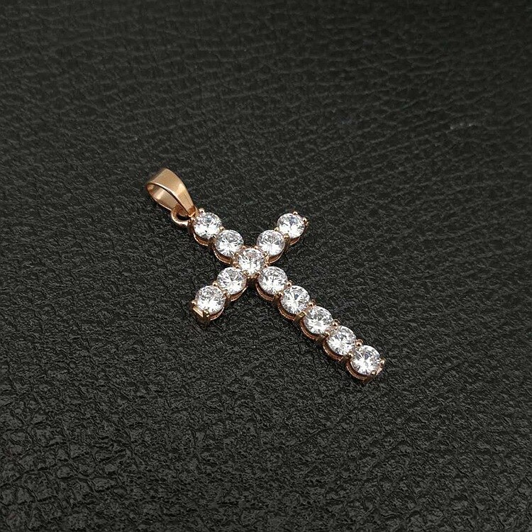 Hip Hop Cz Steen Iced Out Bling Rvs Cross Hanger K... – Vicedeal