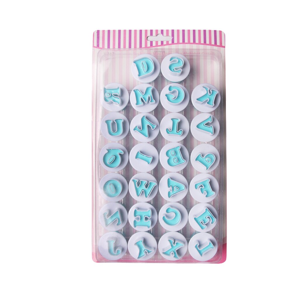 10/26 Pcs Cookie Imprint Mold Uppercase Letters Nu... – Vicedeal