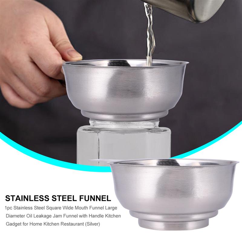 Stainless Steel Jam Funnel Square Wide Mouth Funne... – Vicedeal