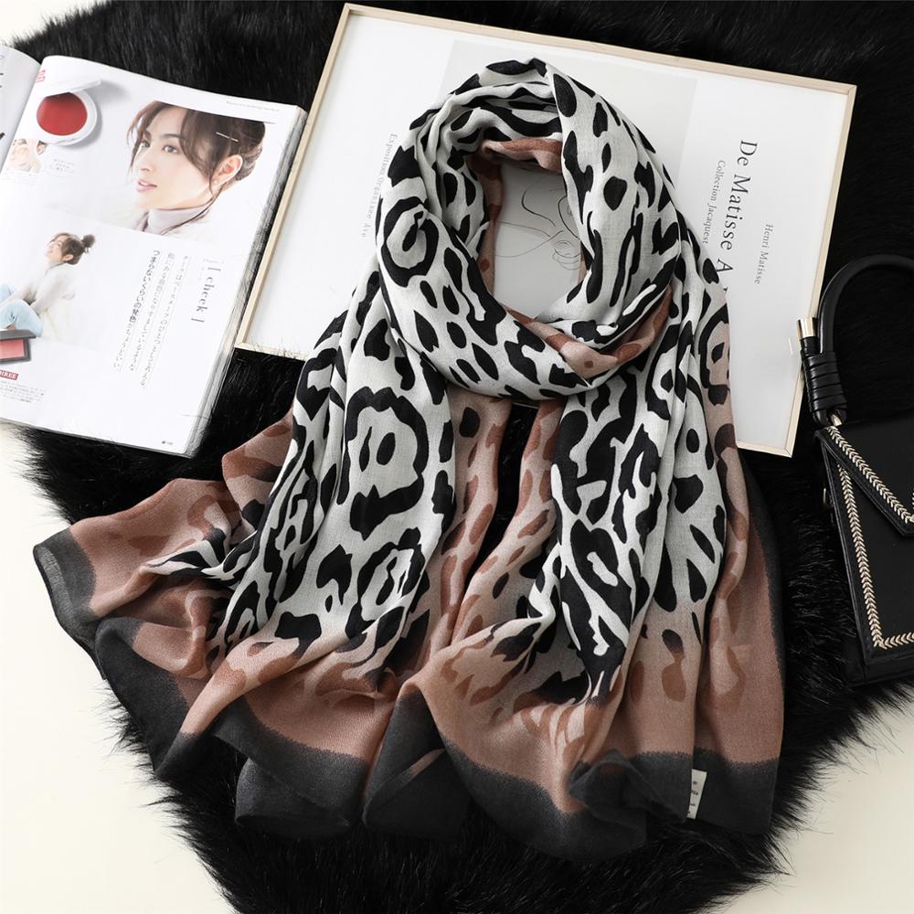 long tassel leopard scarf shawls and wraps echarpe... – Grandado