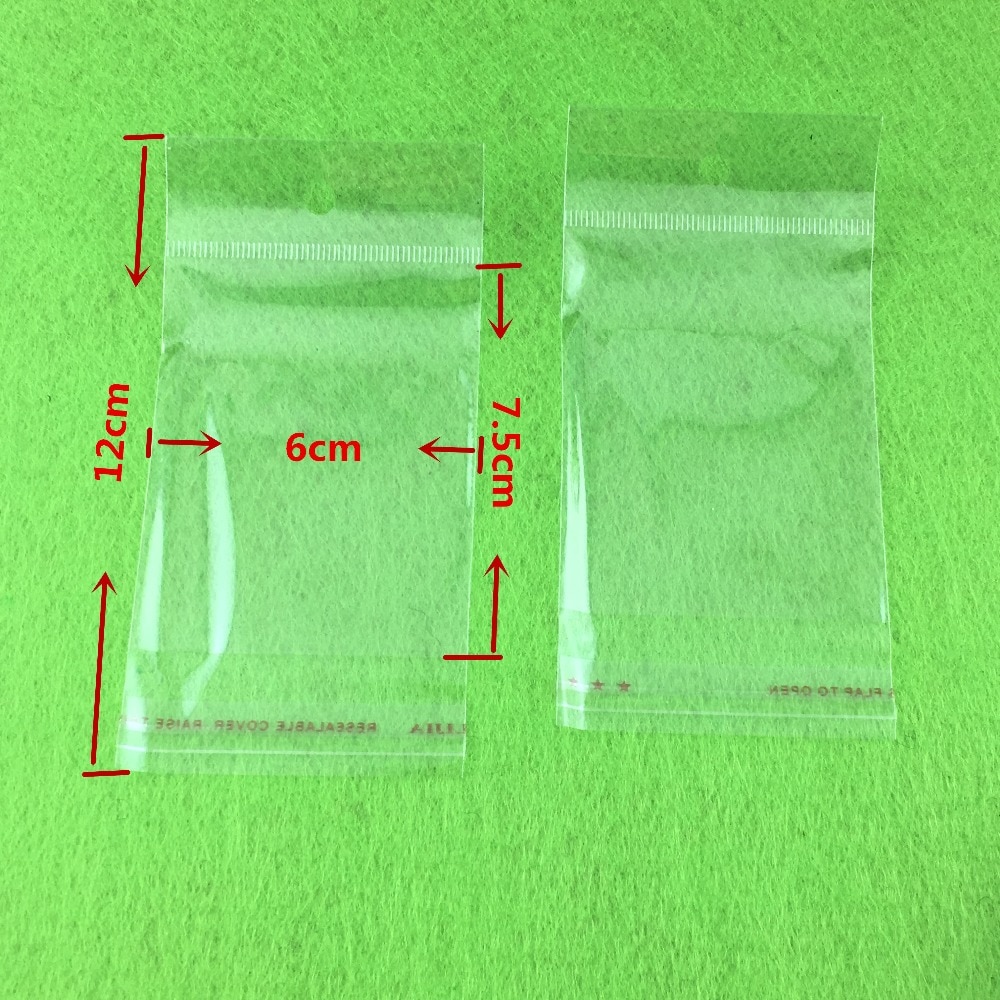 1000PCS 12*6cm OPP Bags with Hanging hole Clear Tr... – Grandado