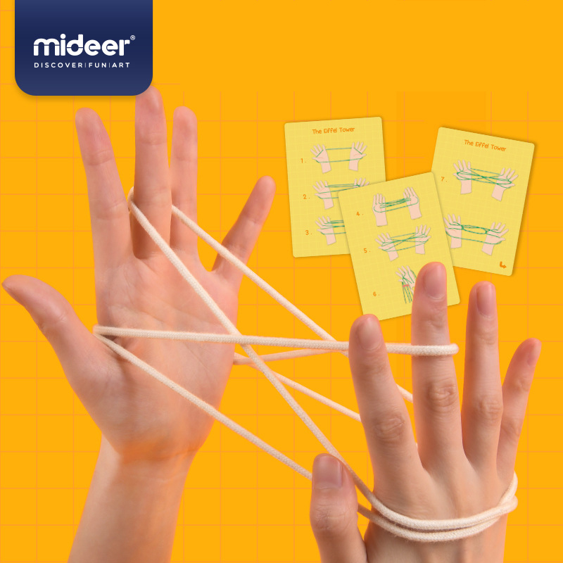 Mideer Cat's Cradle String Game Cards Set Kids... – Grandado
