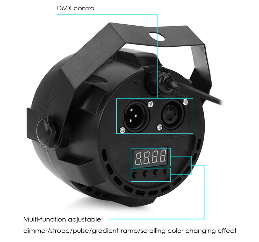 Rgb Lighting Led Par Lights 12W X 3 Led Dmx Wash P... – Grandado