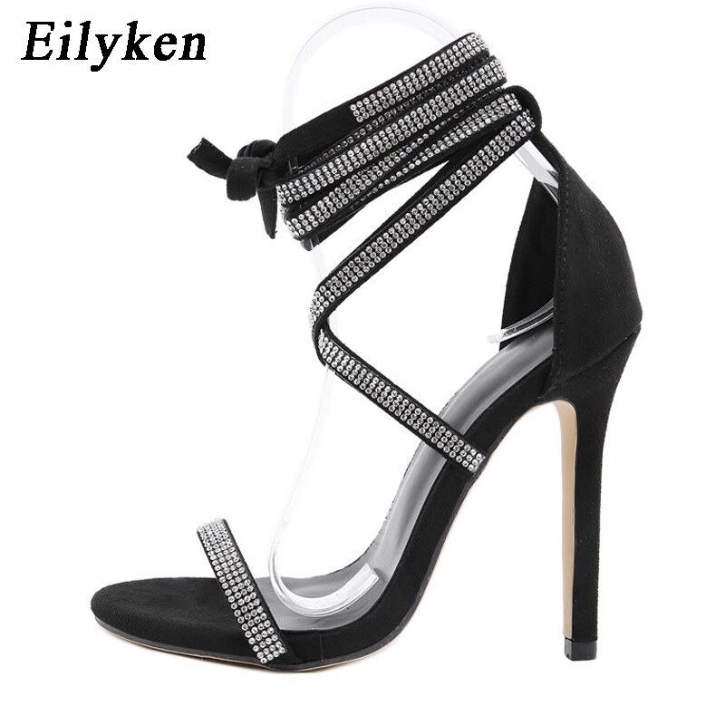 Eilyken Summer Gladiator Women Sandals Black Ankle... – Vicedeal