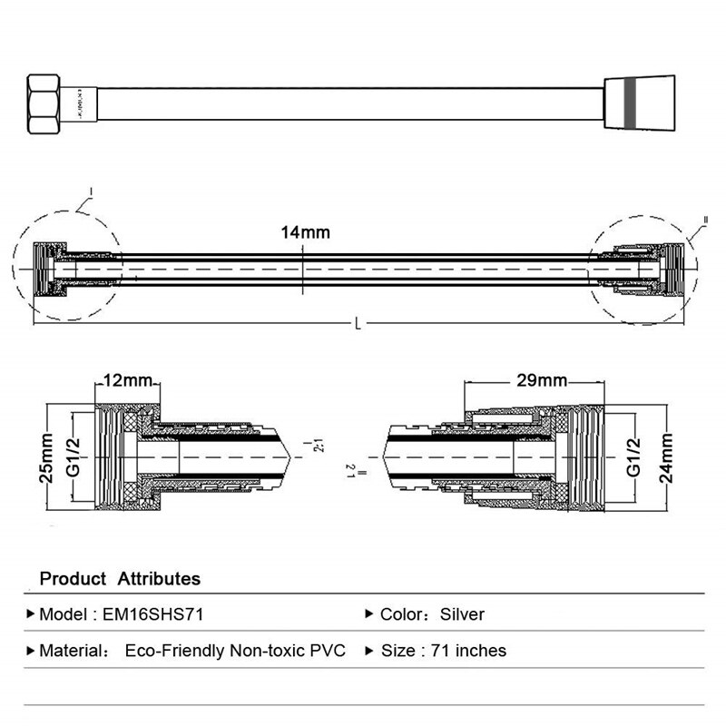 Shower Hose 1.5M/2M/3M/4M PVC SHMIAO Hoses Silicon... – Grandado