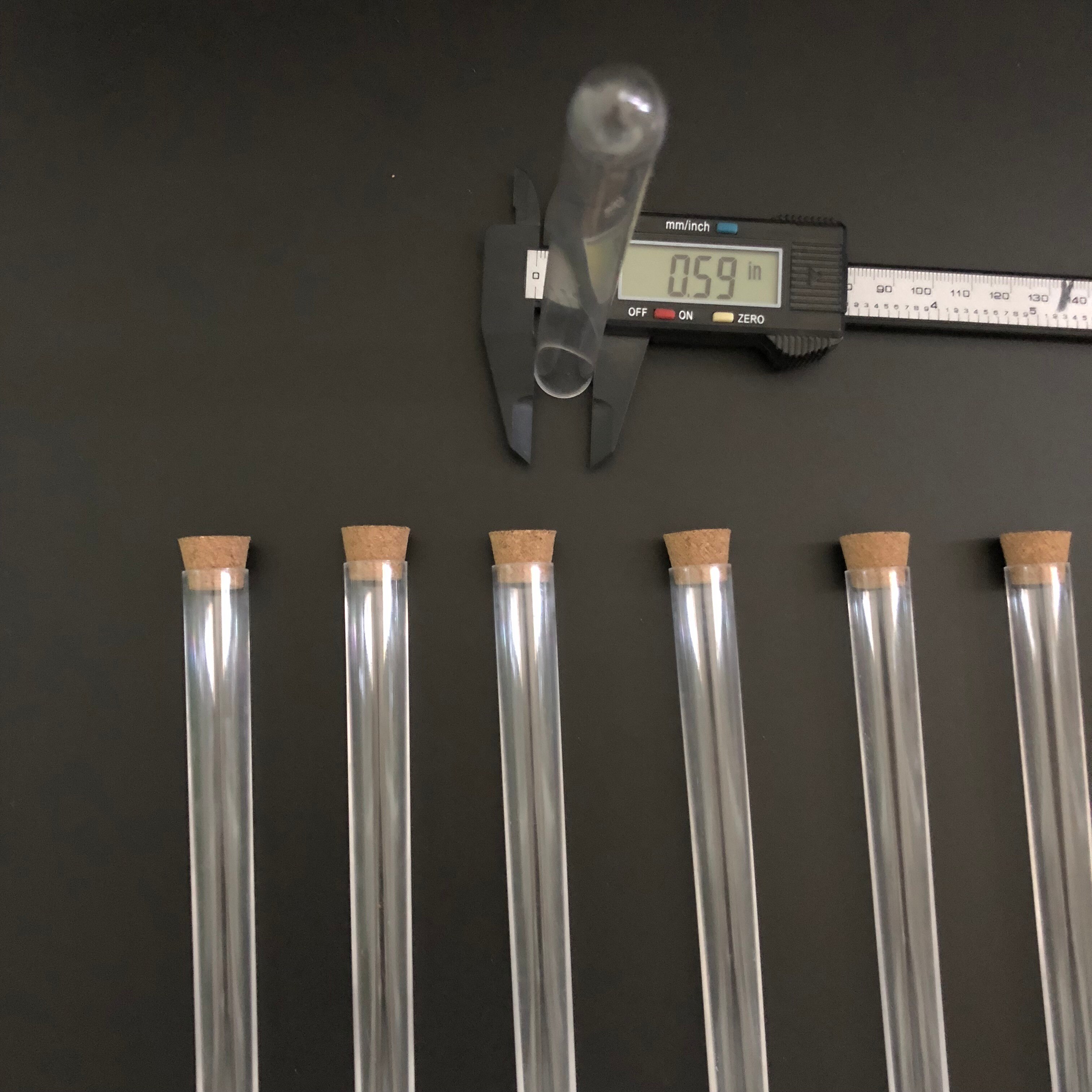 50pcs 15x150mm Clear Plastic test tubes with corks... – Grandado