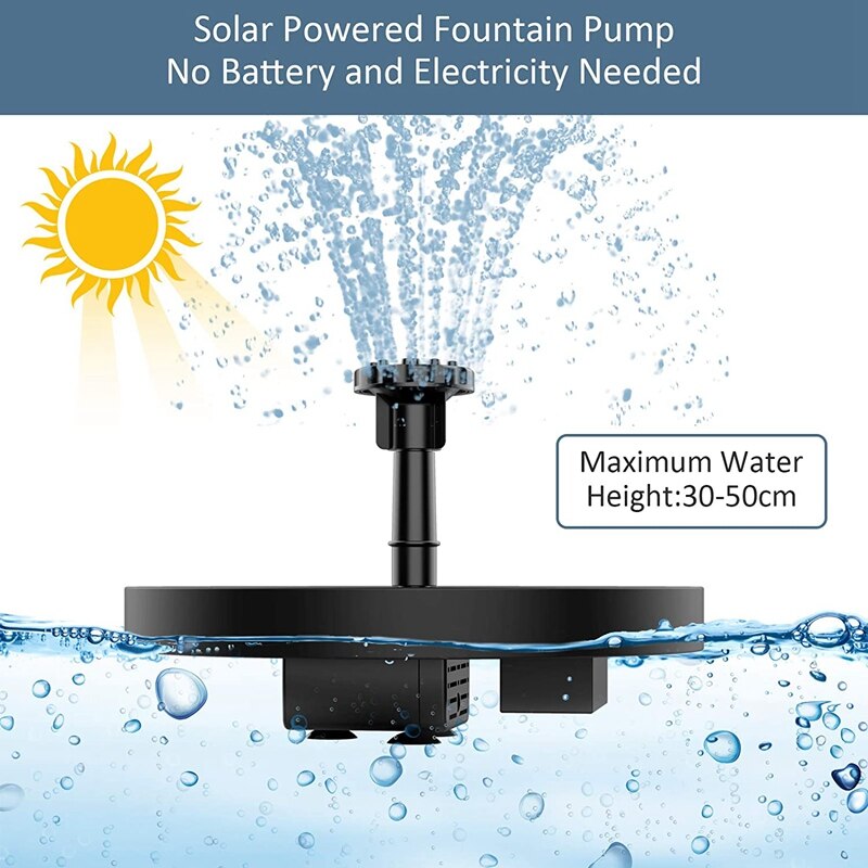 Solar Fontein Pomp, Solar Fontein Pomp Met 6 Nozzl... – Grandado