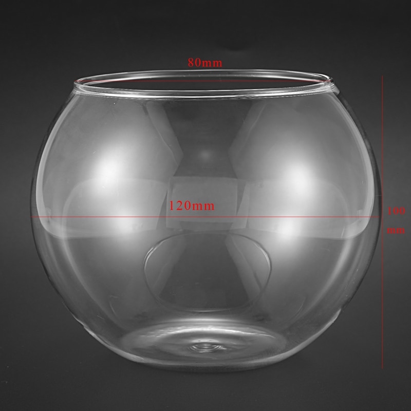 LBER Round Sphere Vase in Transparent Glass Fish T... – Grandado