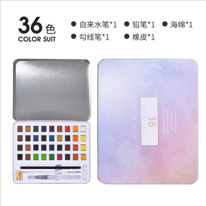 Transparent solid watercolor set beginner sketch w... – Grandado