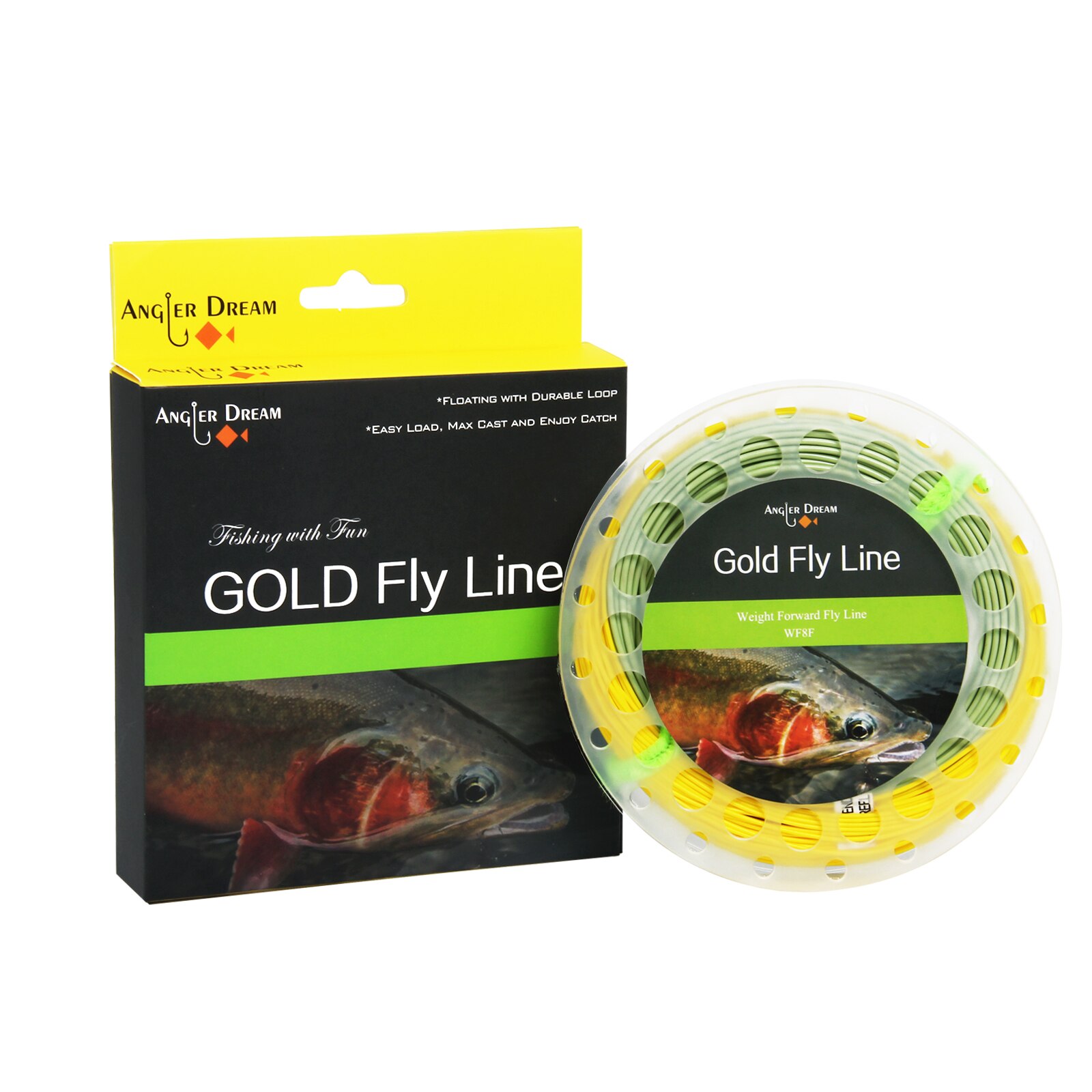 90FT WF 2/3/4/5/6/7/8/9F Gold Fly Line Weight Forw... – Vicedeal