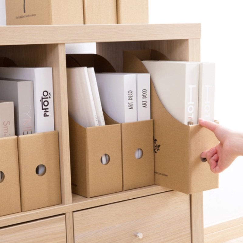 Office Desk File Magazine Holder Kraft Paper Leave... – Vicedeal