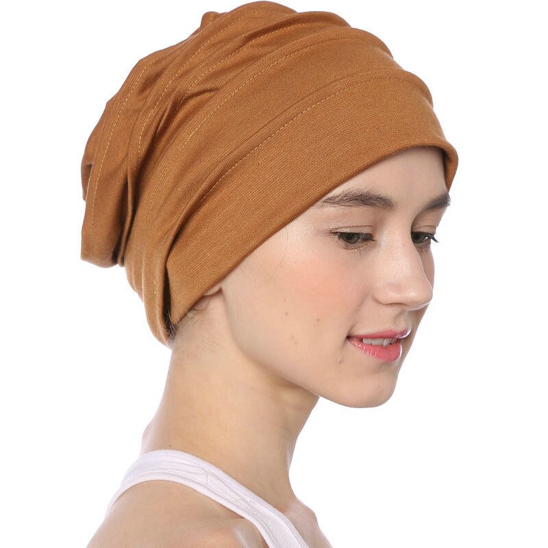 Women Muslim Hat Hijab Turban Caps Solid Cotton Fl... – Grandado