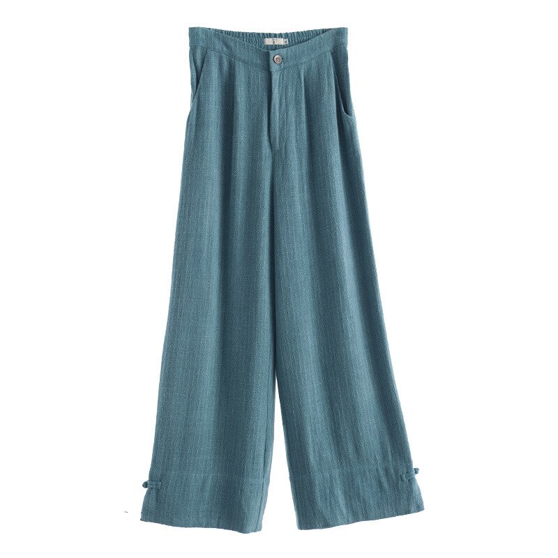 Tea Clothes Cotton Linen Loose Tea Clothes Pants W... – Grandado