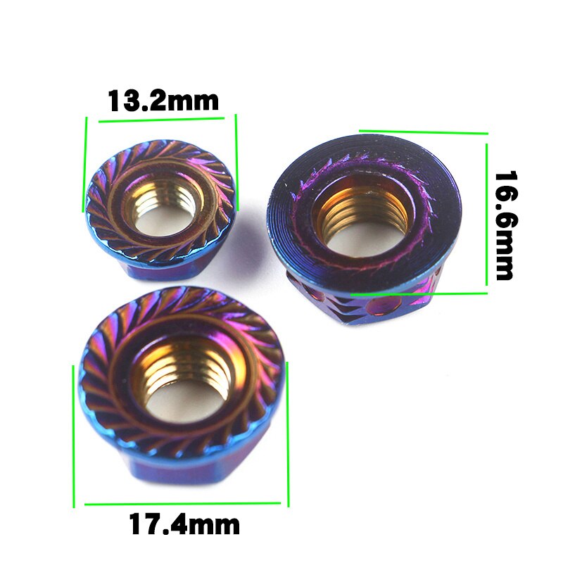 304 stainless steel Blue plated nut color nut fine... – Grandado