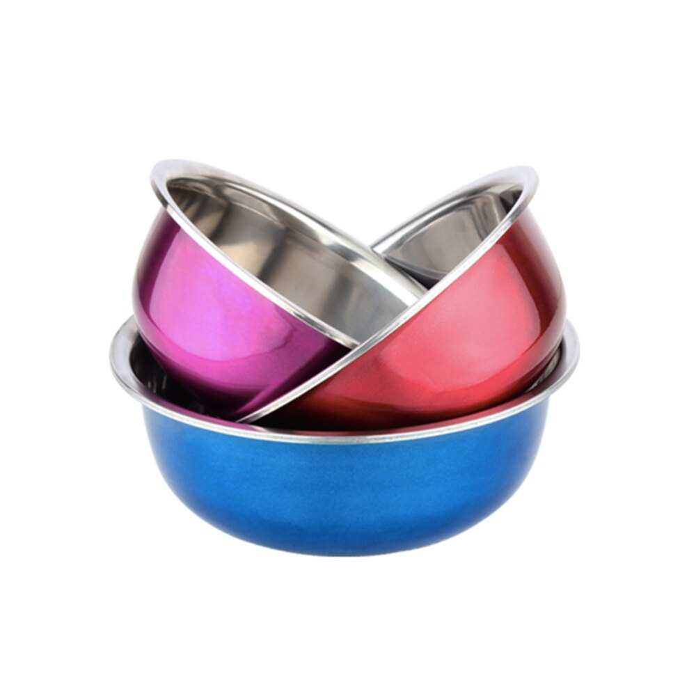 3Pcs Colorful Stainless Steel Mixing Salad Basin B... – Vicedeal